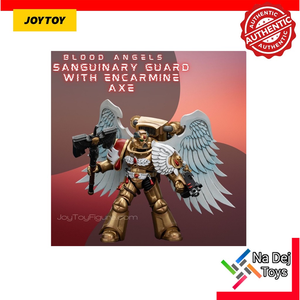 JoyToy Warhammer 40K Sanguinary Guard with Encarmine Axe 1/18 Figure จอ ...
