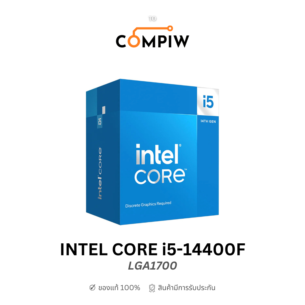 INTEL CORE i5-14400F CPU GEN 14 LGA 1700 (ซีพียู i5 14400F LGA1700) (To Compiw Shop) | Shopee ...