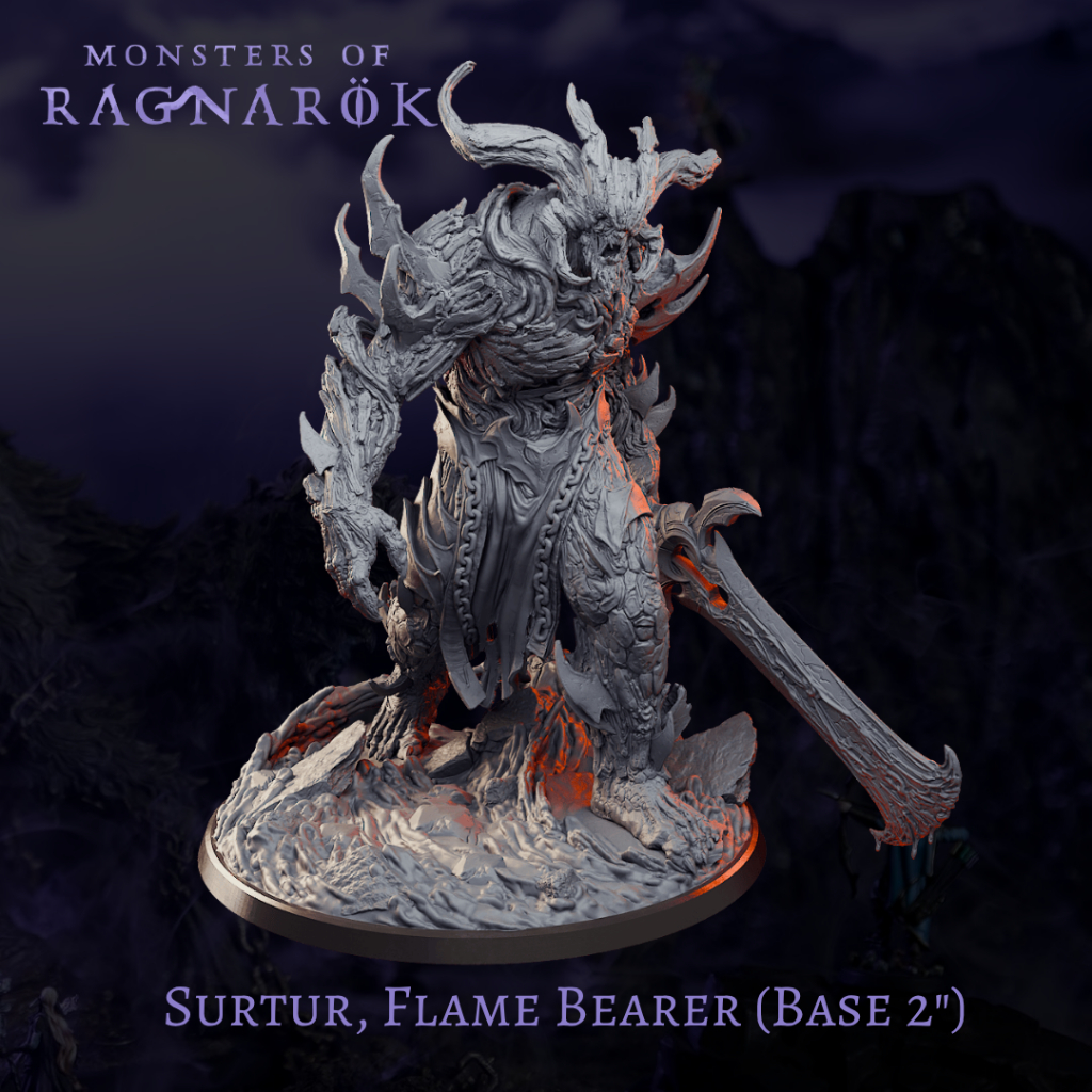 Monsters of Ragnarok I Surtur Iโมเดลบอร์ดเกม (งานเรซิ่นยังไม่ลงสี) Base ...