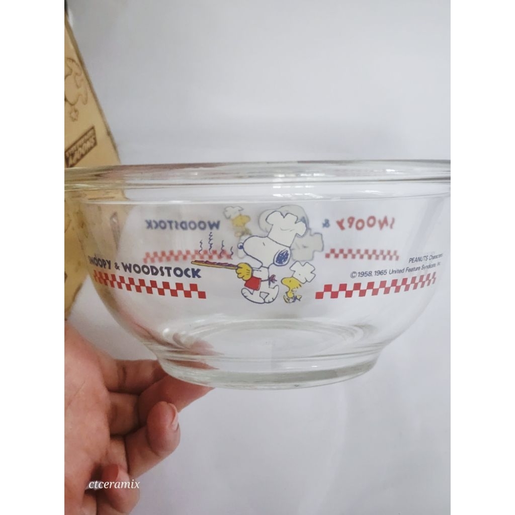 CTCERAMIX ️ PEANUTS × Pyrex SNOOPY BOWL ชามสลัด ชามแก้ว สนูปปี้ ...