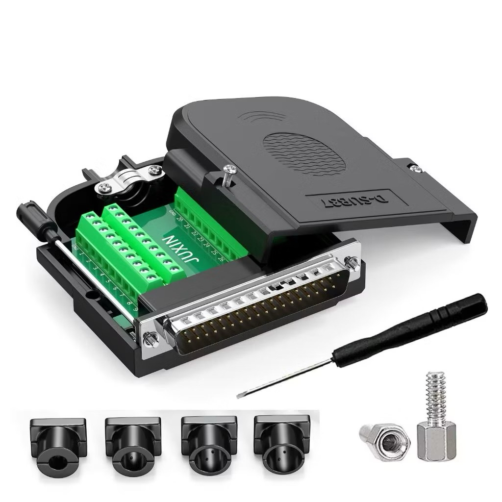 Socket DB37 Solderless RS232 D-SUB Serial to 37pin Port Terminal Male ...