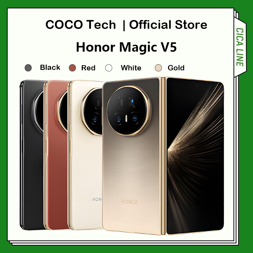 Honor Magic V5 Snapdragon 8 Elite 7.95" Foldable LTPO AMOLED 120Hz 6100mAh Battery 66W SuperVooC ...