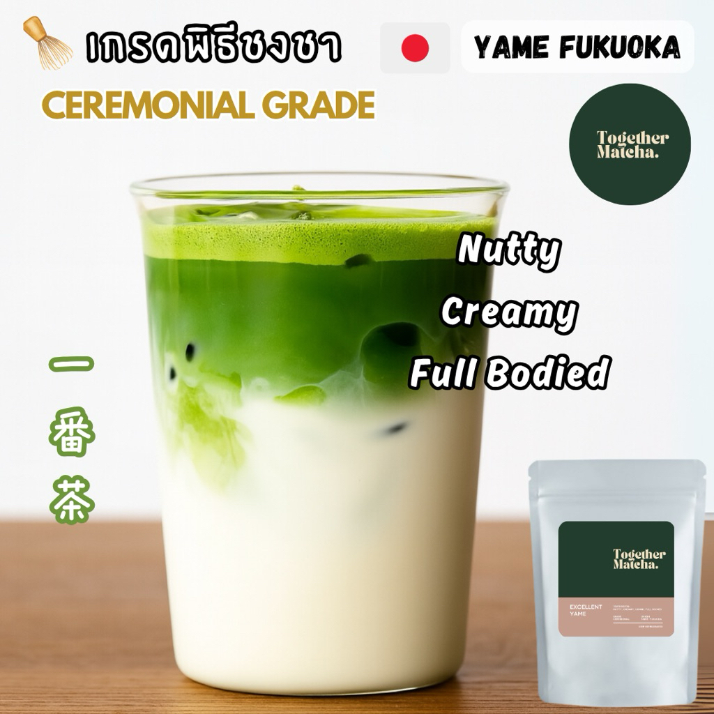 YAME Excellent โทนถั่วนัวๆ Ceremonial Matcha | เกรดพิธีการ ยาเมะมัทฉะ ...