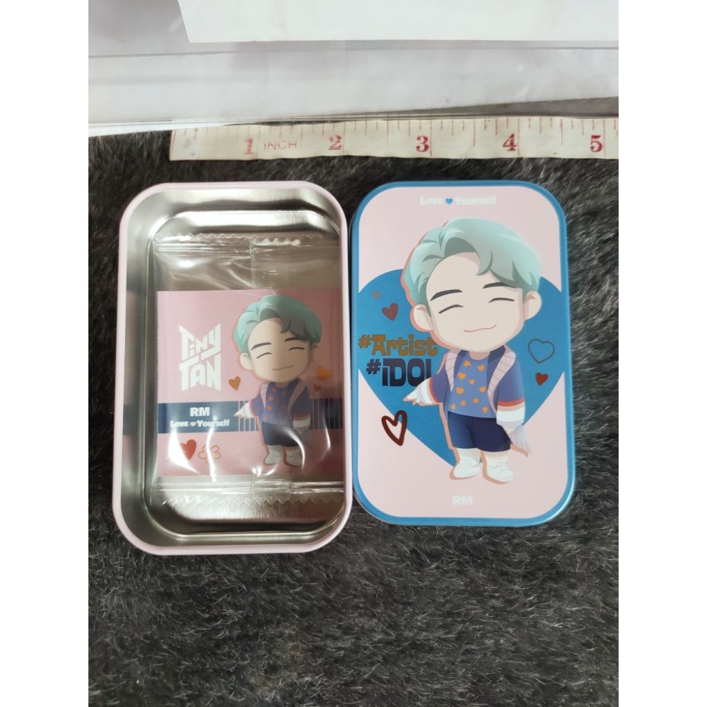 BTS TinyTAN Tin Case Japan Limited BT21 กล่องเหล็กพร้อมสติกเกอร์ RMมือสองญี่ปุ่นลิขสิทธิ์แท้ ...
