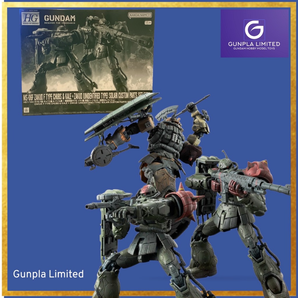 MS-06F ZAKU II TYPE CHUBS & KALE+ZAKU II (UNDENTIFIED TYPE) SOLARI ...