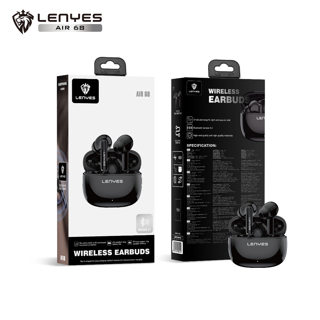 หูฟังบลูทูธ Lenyes Wireless Earbuds รุ่น AIR 68 Bluetooth 5.4 ประกัน 1 ...