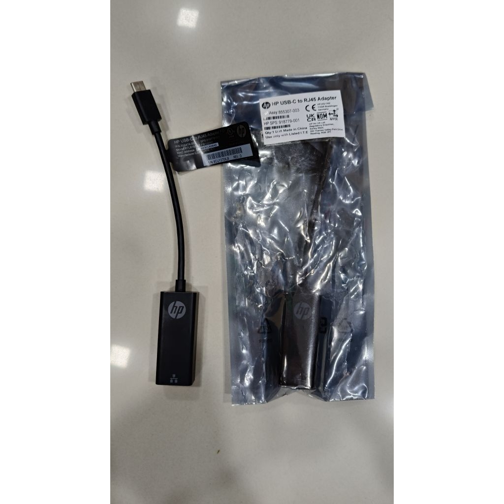 สายแปลง HP USB-C to RJ45 Adapter G2 Gigabit USB Type C เป็น LAN RJ45 ...