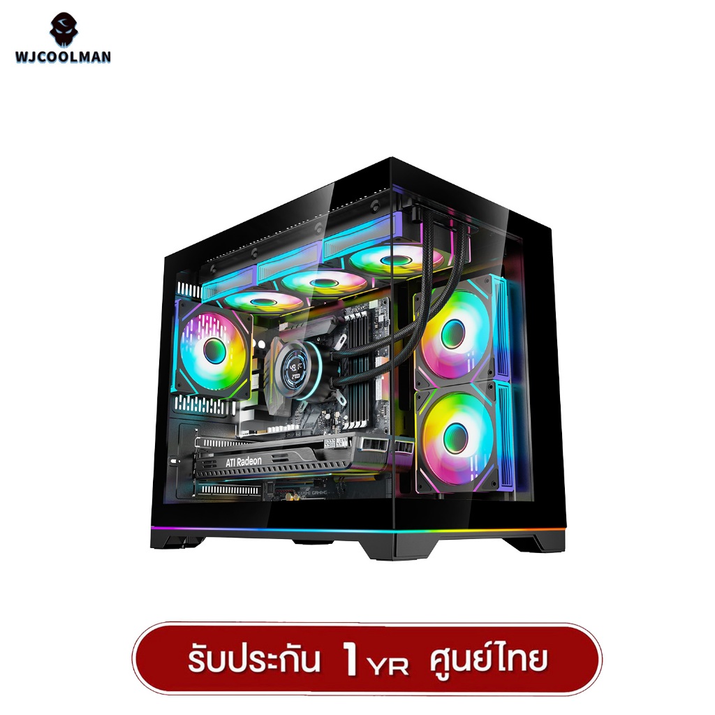 เคสคอมพิวเเตอร์ (No FAN) (AIO360) WJCOOLMAN NightDancer RGB MATX ...