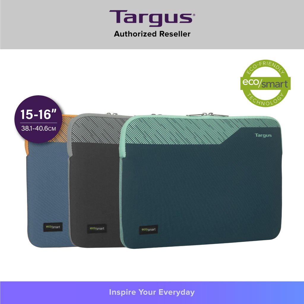 Targus 15-16" Pulse II EcoSmart Sleeve ดีไซน์เพรียวบางทันสมัย กันน้ำ ...