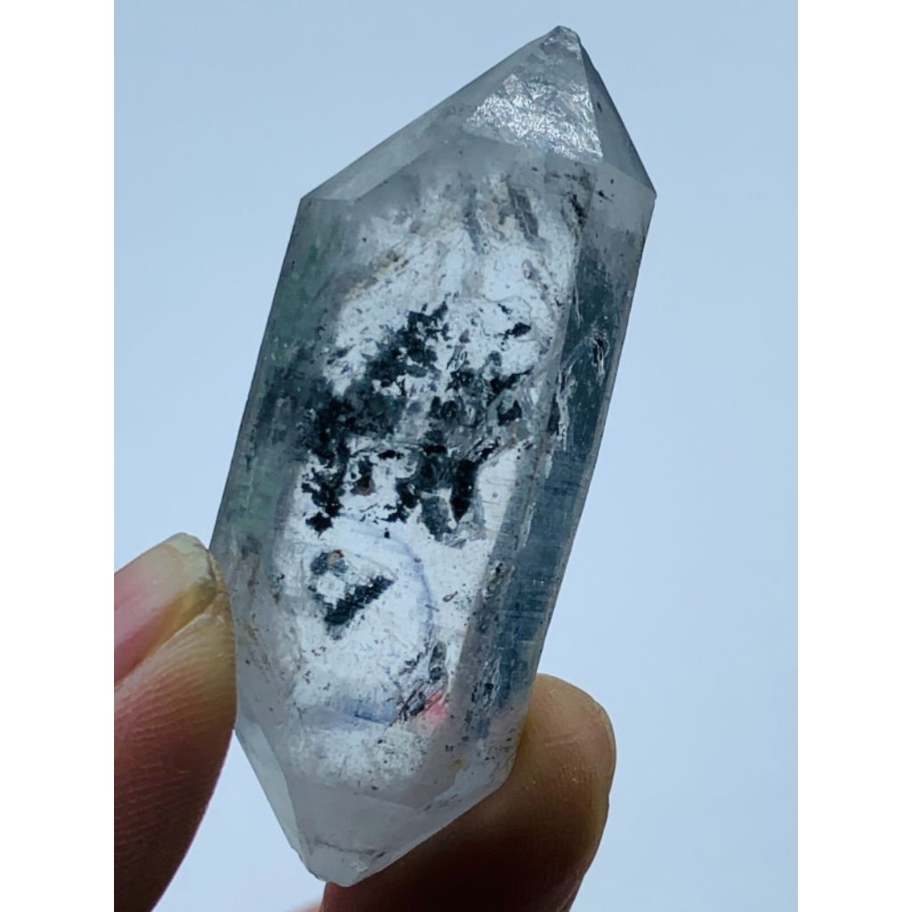 เพชรเฮอร์คิเมอร์ธรรมชาติ Natural Herkimer Diamond Enhydro Quicksand ...