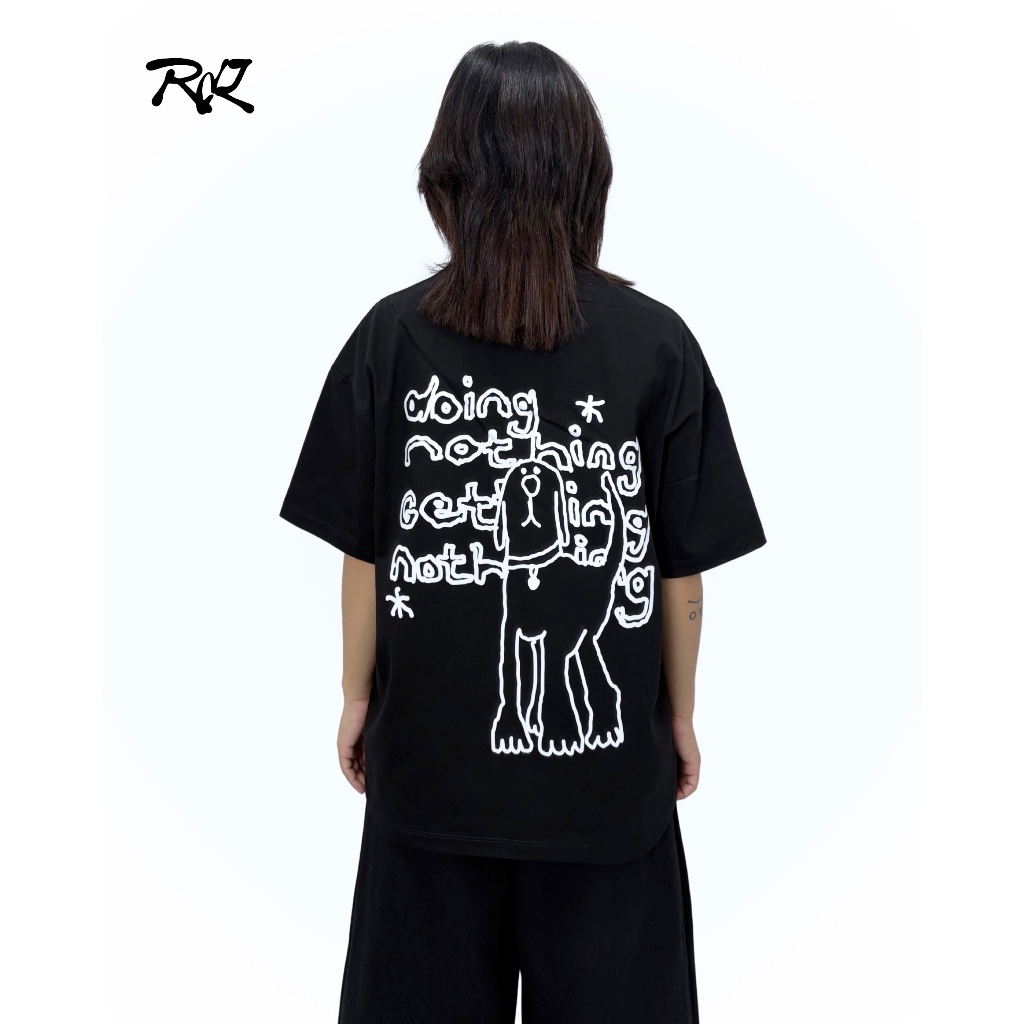 doing nothing getting nothing tee เสื้อทรง oversized สกรีนลาย (pre ...