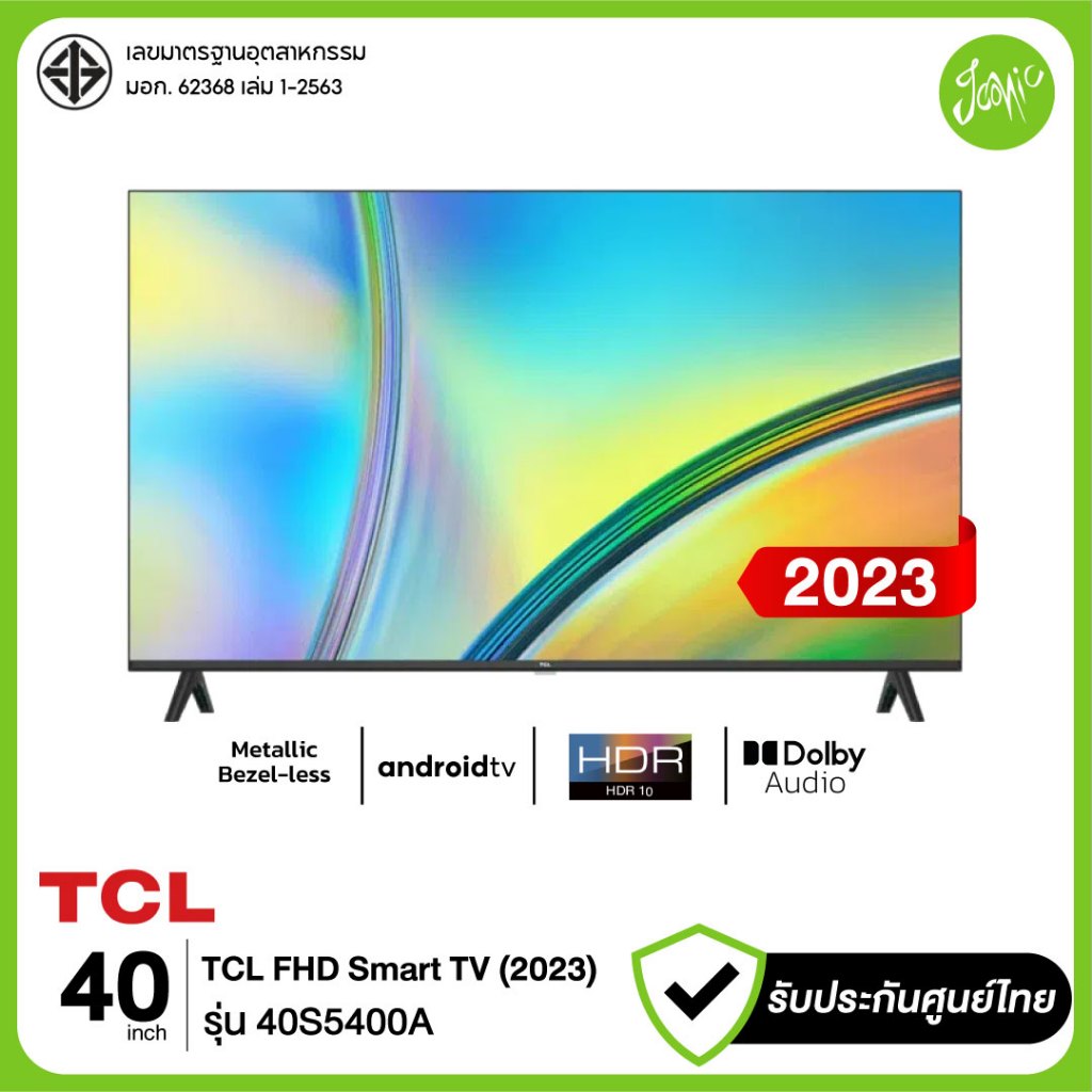 TCL ทีวี 40" Android TV Smart TV HDR10 40S5400A รุ่น 40S5400A BT5.0 FHD ...