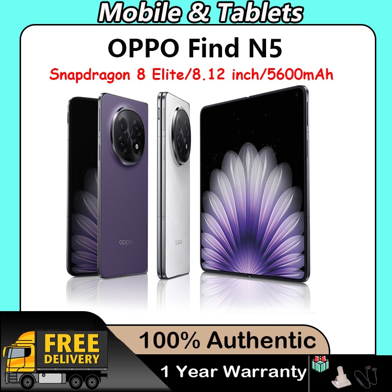 OPPO Find N5 Snapdragon 8 Elite 8.12 inch AMOLED 5600mAh Battery 80W ...
