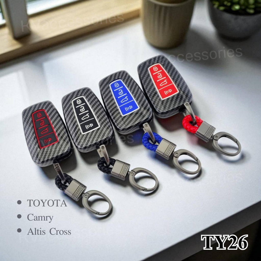TOYOTA Camry Altis Cross เคสเคฟล่า ปลอกหุ้มพวงกุญแจรถยนต์ | Shopee Thailand
