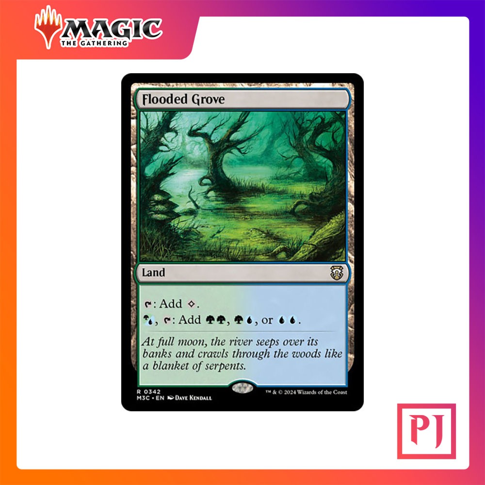 [MTG] Flooded Grove [M3C] [LAND] [RARE] [NORMAL] [ENG] (การ์ดเมจิค ...