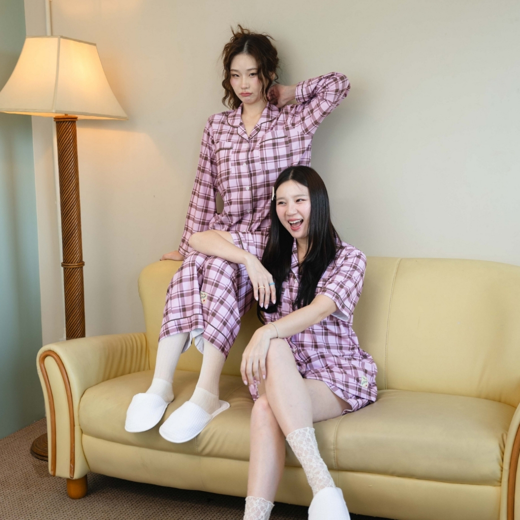 Sleepypie_hazel pink pajamas set | Shopee Thailand