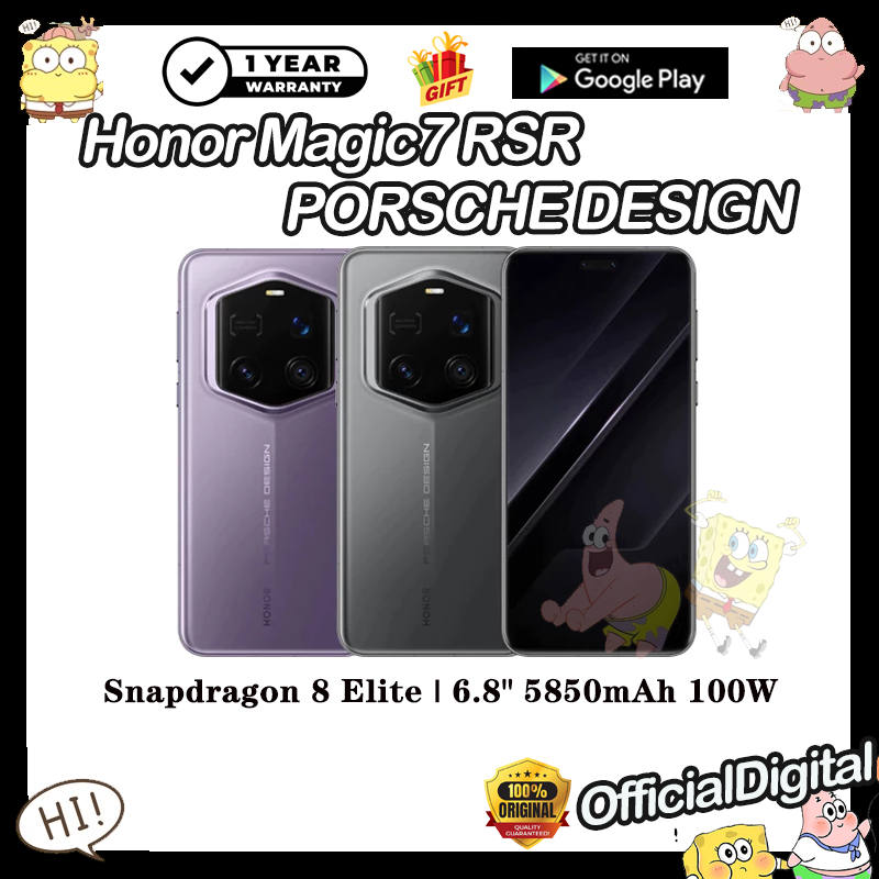 Honor Magic7 RSR PORSCHE DESIGN Snapdragon 8 Elite 6.8" 5850mAh 100W 200M Ultra-sensitive ...