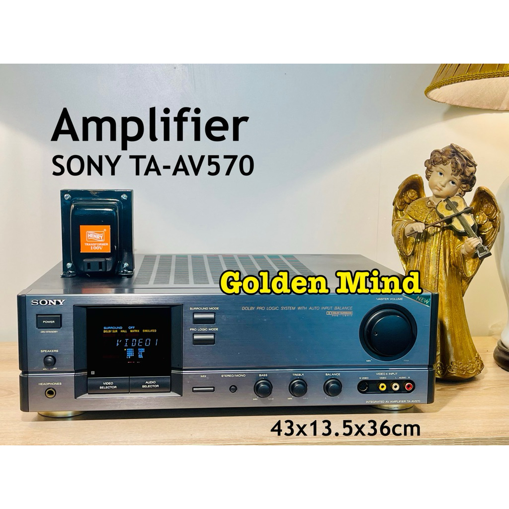 A-02-030624 SONY TA-AV570 เครื่องขยายเสียงมือสองจากประเทศญี่ปุ่น 70+70W ...