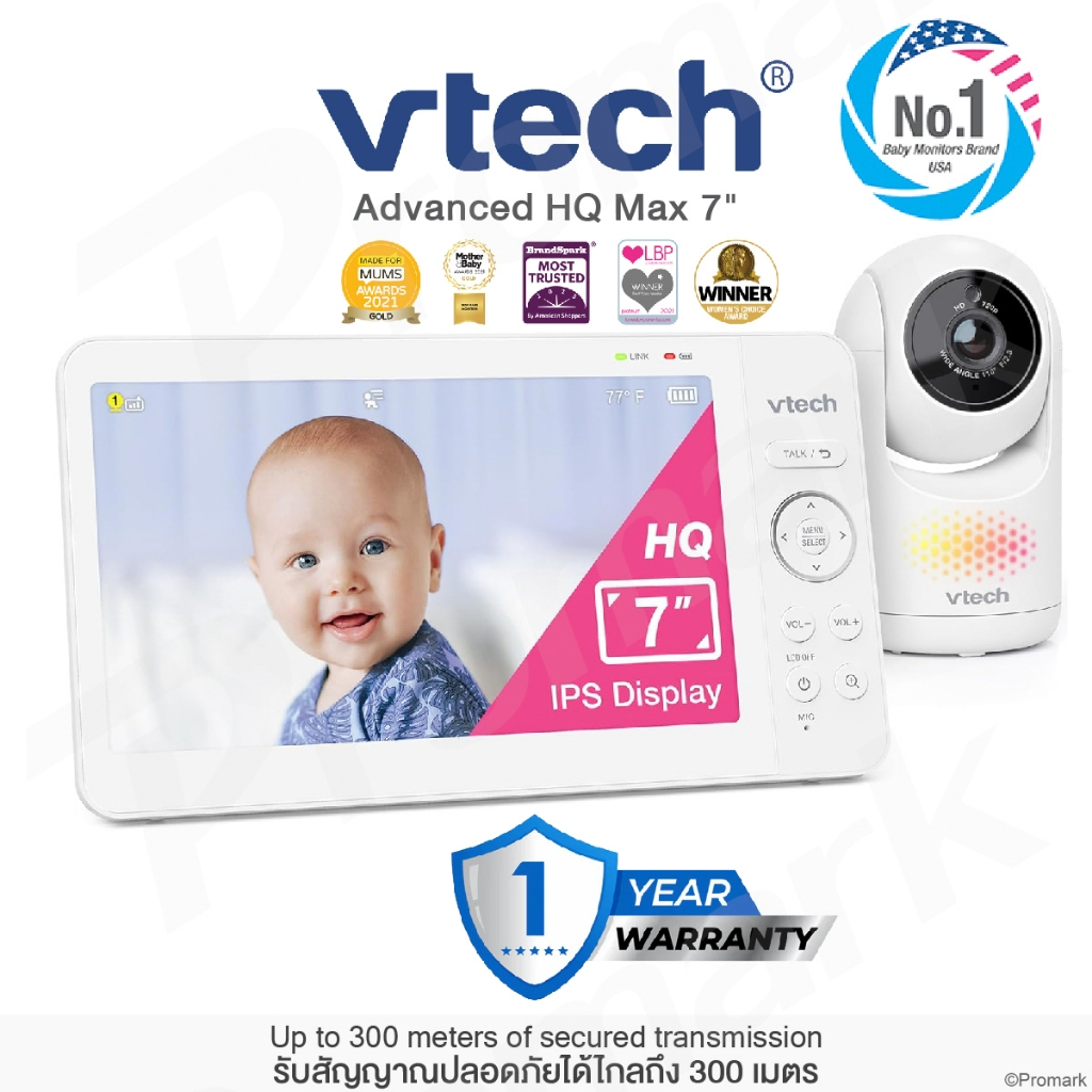 (ประกัน 1ปี) Vtech Baby Camera Advanced HQ Max 7” IPS Monitor USA #1 ...