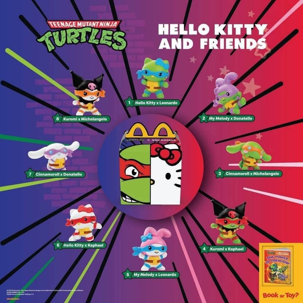 มือ 1 McDonald's Happy Meal TMNT x Hello Kitty and Friends นินจาเต่า ...