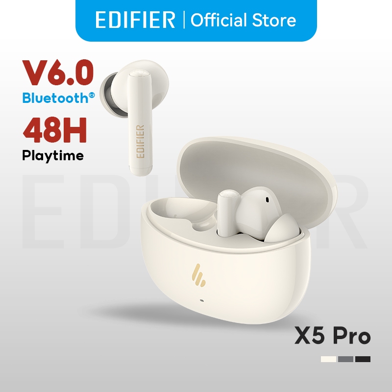 Edifier X5 Pro 2025 หูฟังบลูทูธ TWS, Bluetooth V6.0, กันน้ำ IP55 ...
