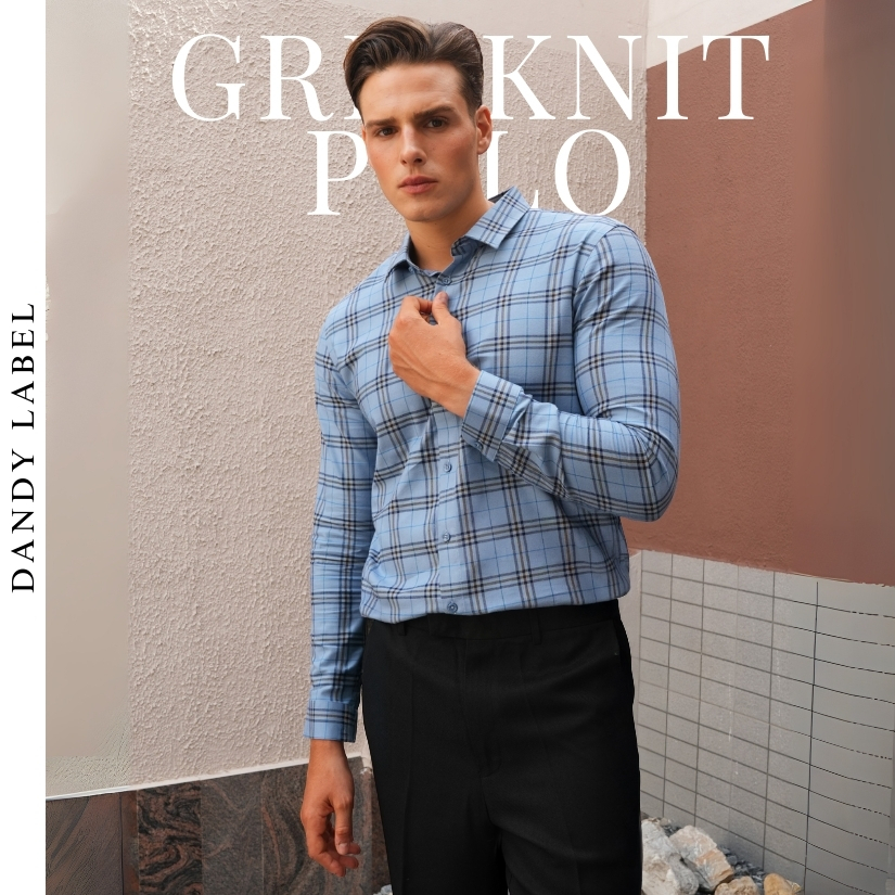 DANDY LABEL เสื้อเชิ้ตคอปก รุ่น GLENCHECK RETRO เสื้อเชิ้ตแขนยาว ผ้านุ่ม เด้ง เย็น ใส่สบาย ด้วย ...