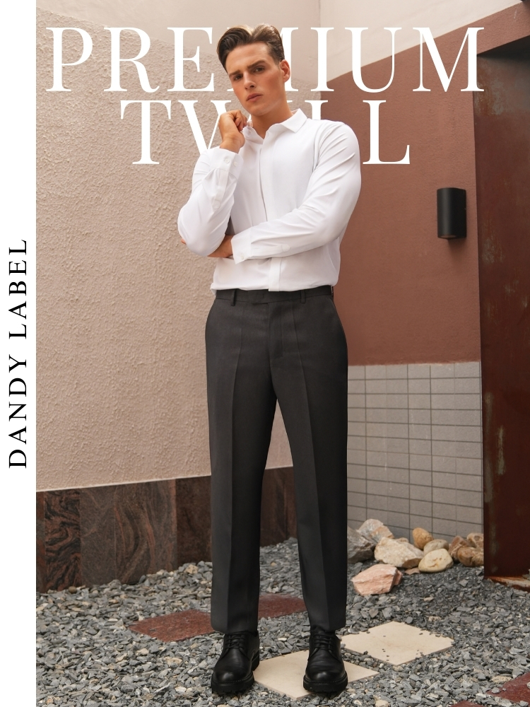 [8สี]กางเกงสแลค DANDY LABEL ผ้า Premium Twill Wool Mix ยับยาก รีดง่าย | Shopee Thailand