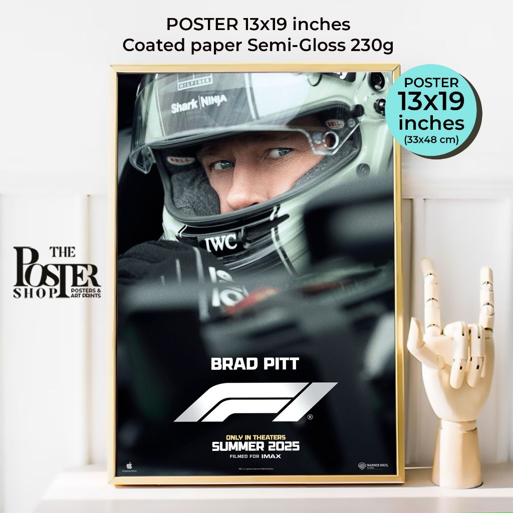 F1 Poster (F1 เดอะ มูฟวี่) ภาพขนาด 13x19 นิ้ว | Shopee Thailand