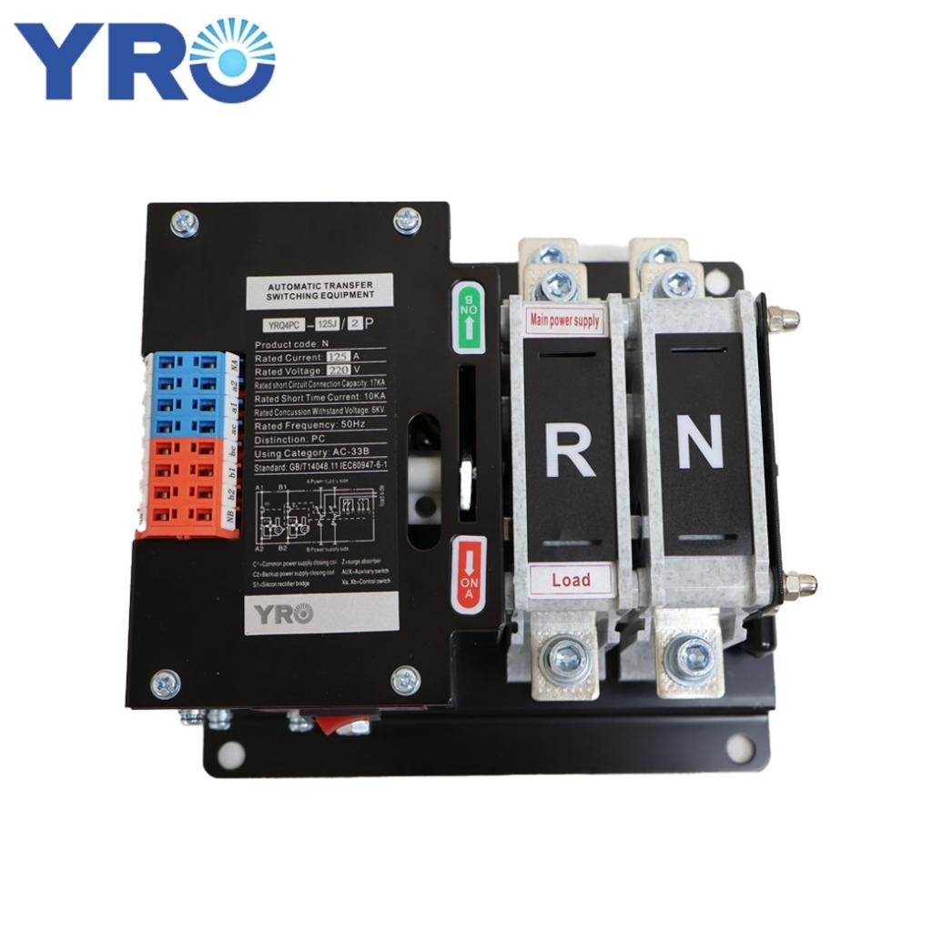 YRO-YRQ4PC-ATS 125A 2P 220V สวิตช์ควบคุมแหล่งจ่ายไฟคู่อัตโนมัติ สินค้า ...