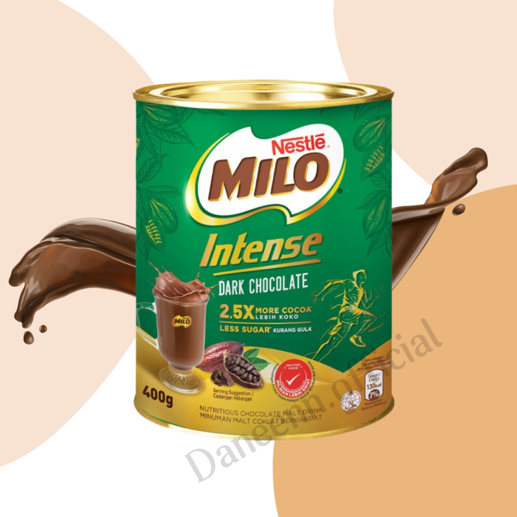 Nestle MILO Intense Dark chocolate Tin less sugar สามารถชงดื่ม น้ำหนัก ...