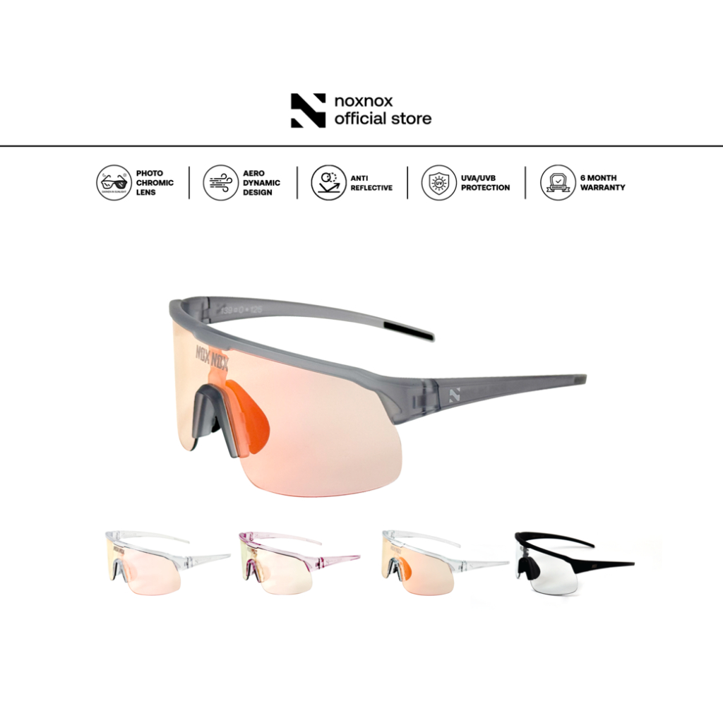 NOX NOX แว่นตากันแดดรุ่น Horizon Edge [ CLEAR ] Photochromic Lens พร้อม ...