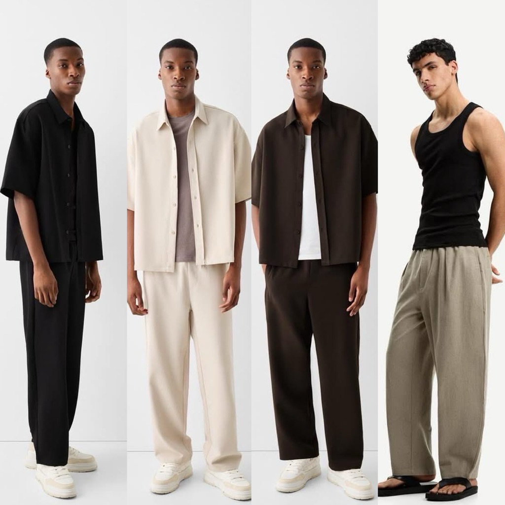 กางเกงขายาว Bershka Tailoring Trousers | Shopee Thailand