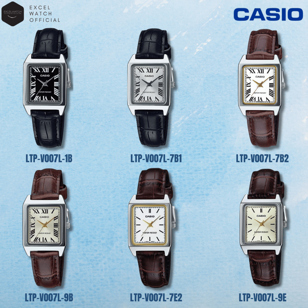 [ Excel Watch ] นาฬิกาผู้หญิง CASIO Classic รุ่น LTP-V007L-1B,LTP-V007L-7B1,LTP-V007L-7B2,LTP ...