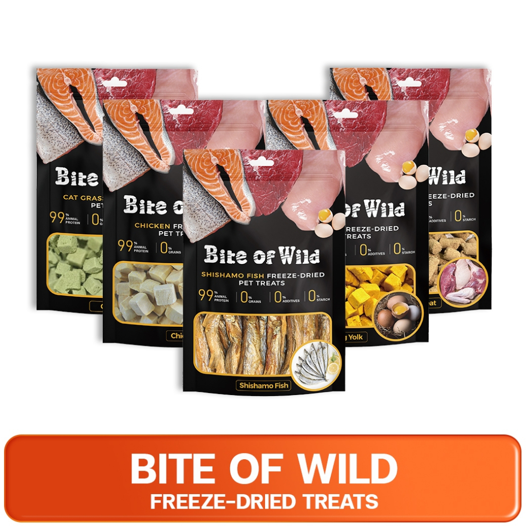 BITE OF WILD Cat Snack Freeze Dried ไบท์ ออฟ ไวลด์ ขนมฟรีซดราย 40g ...