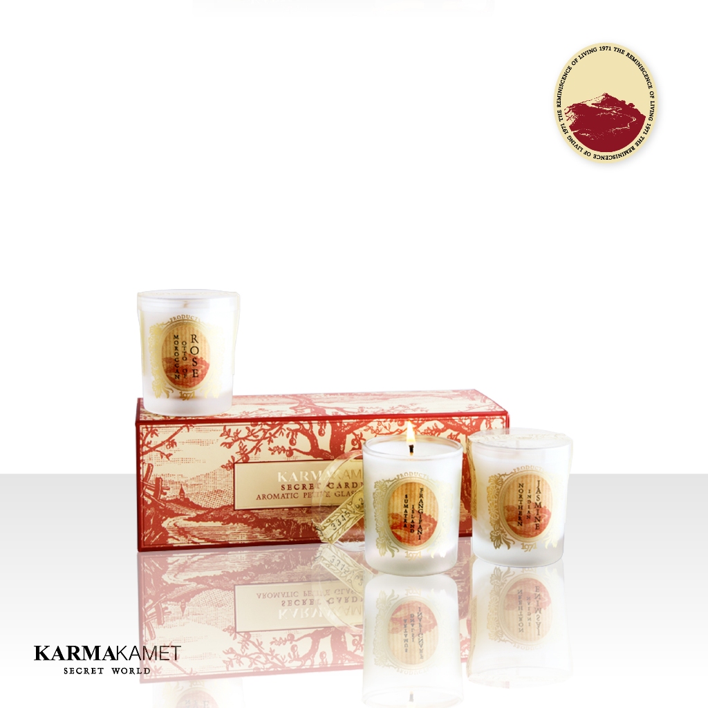 KARMAKAMET | Aromatic Petite Glass Candle / Set | คามาคาเมต เทียนหอม ตก ...