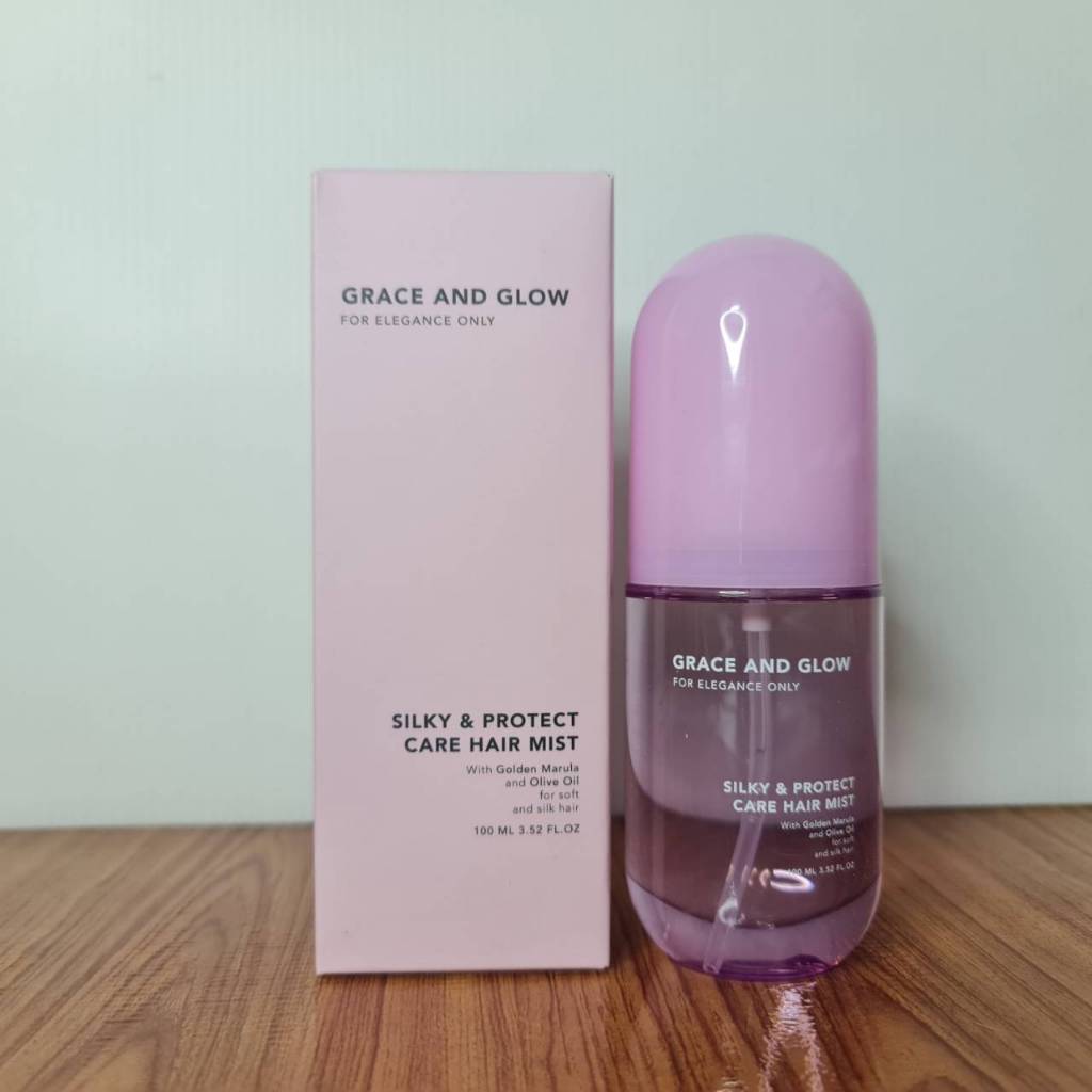 สเปรย์ฉีดผม Grace and Glow Silky & Protect Care Hair Mist เซรั่มผมหอม นุ่มลื่น เงางาม 100ml ...