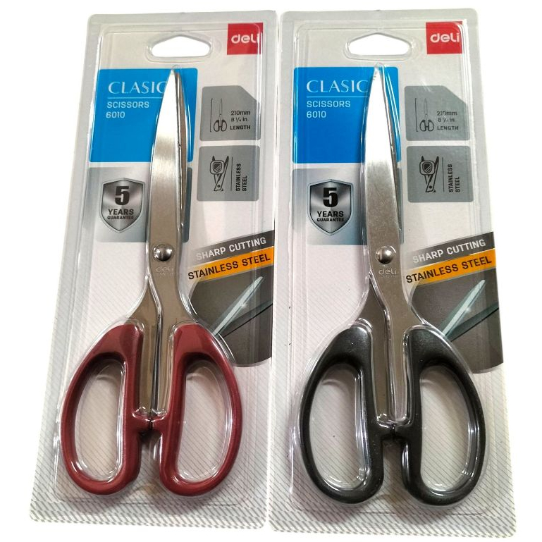 กรรไกรสแตนเลส Deli 6010 ขนาด 8 1/4 นิ้ว CLASIC Scissors Stainless ต่อ ...