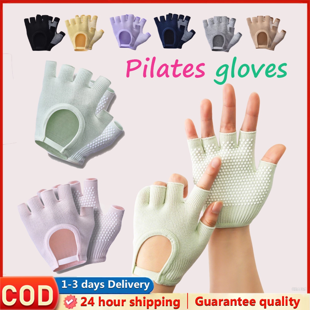 ถุงมือพิลาทิส Pilates Gloves ถุงมือกันลื่น ถุงมือโยคะ อุปกรณ์โยคะ พิลา ...