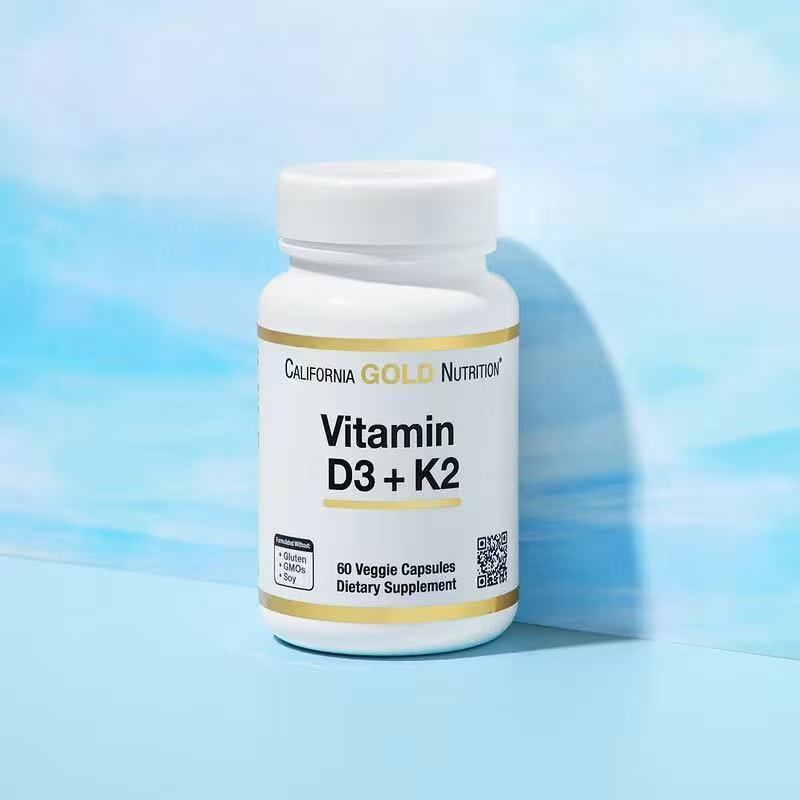 California Gold Nutrition D3+K2 60/180 Veggies Capsules 5000iu 100mg MK ...