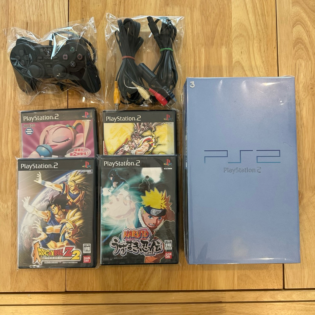 PlayStation 2 Aqua Blue SCPH-39000 PS2 NTSC ไฟ 100V ‼️ อุปกรณ์ครบ เล่น ...
