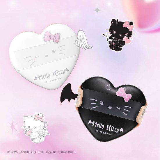 ( พร้อมส่ง ) Fillimilli x Hello Kitty Heart Cushion Puff Devil & Angel ...