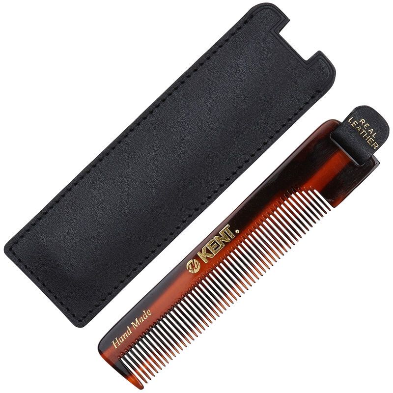 หวี KENT รุ่น NU22 Handmade 112mm Comb with Leather Tab and Case Fine ...