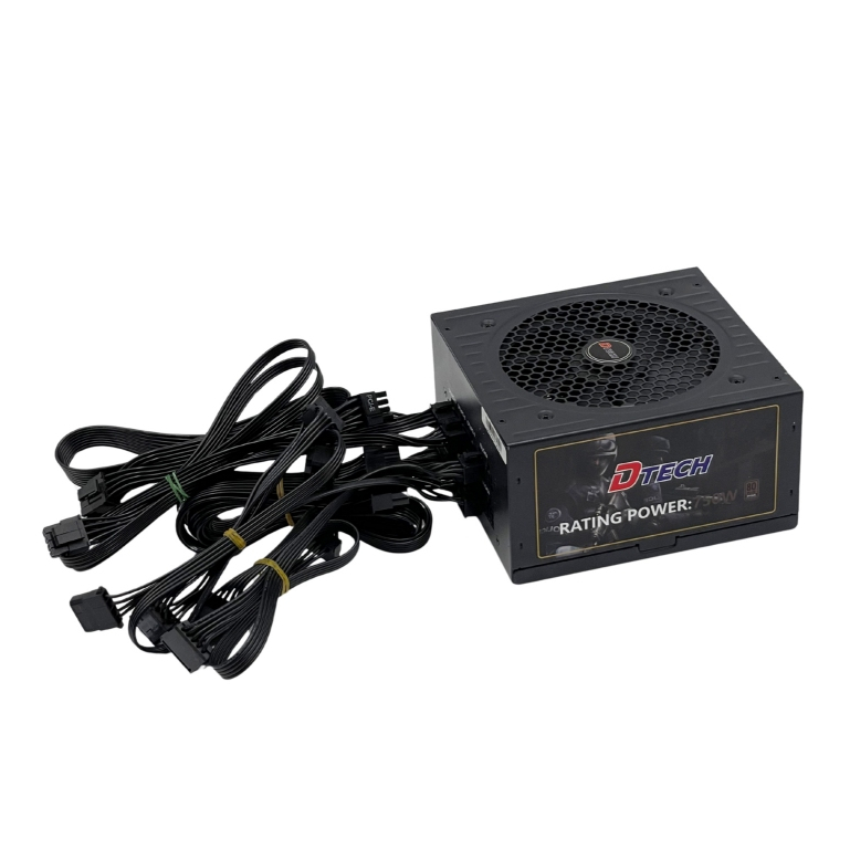 Power Dtech 750W 80+ Model PW071A(750W) มือสอง ใช้งานปกติ ประกัน 15 วัน ...
