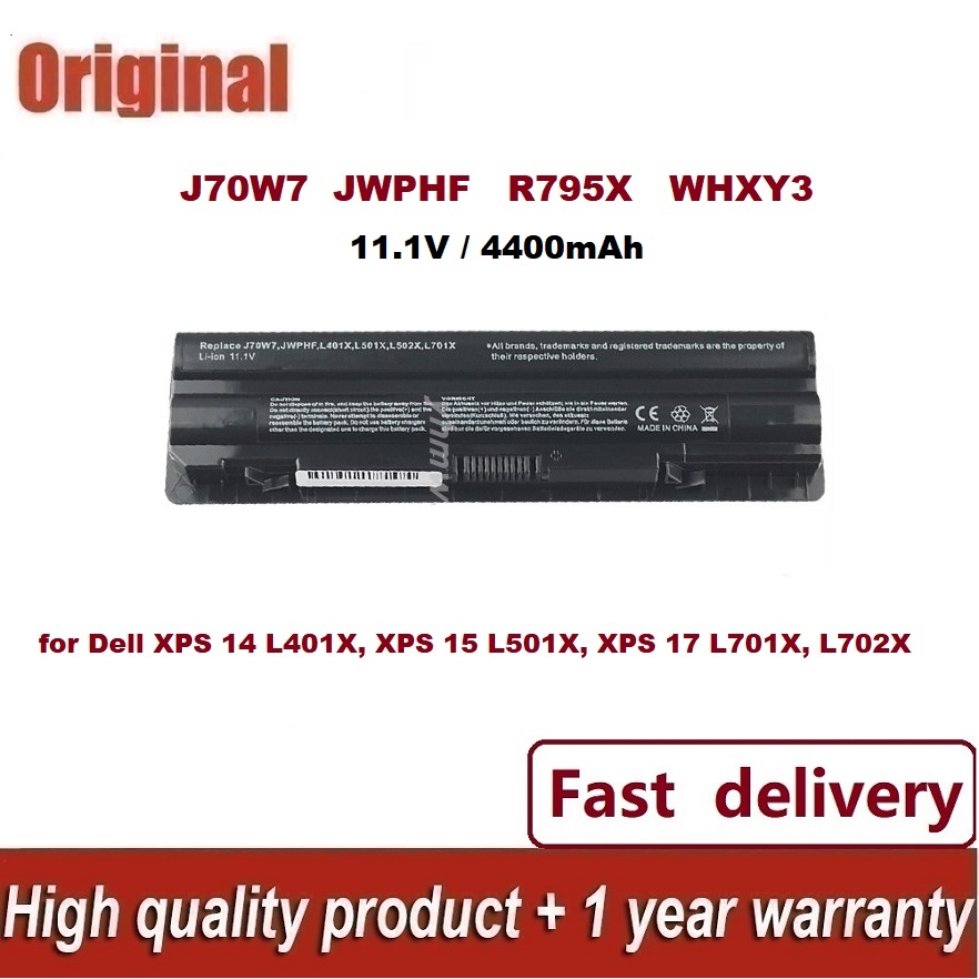 ใหม่แบตเตอรี่ JWPHF สำหรับ Dell XPS 14 L401X, XPS 15 L501X, XPS 17 ...