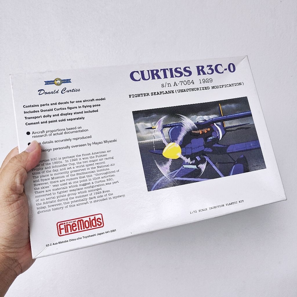 โมเดลเครื่องบินประกอบ CURTISS R3C-0 Plastic model Scale 1/72 Porco Rosso Studio Ghibli สตูดิโอ ...