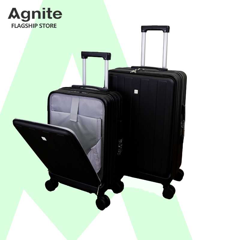 Agnite กระเป๋าเดินทาง กระเป๋าเดินทางแบบเฟรมซิป 20 / 24 นิ้ว มีที่ชาร์จ ...