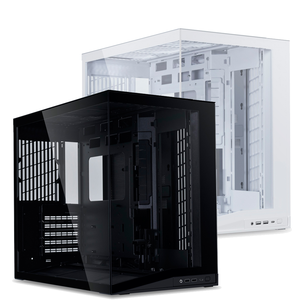 Lian Li O11 Dynamic Mini V2 Tower Case with Tempered Glass (Black/White ...