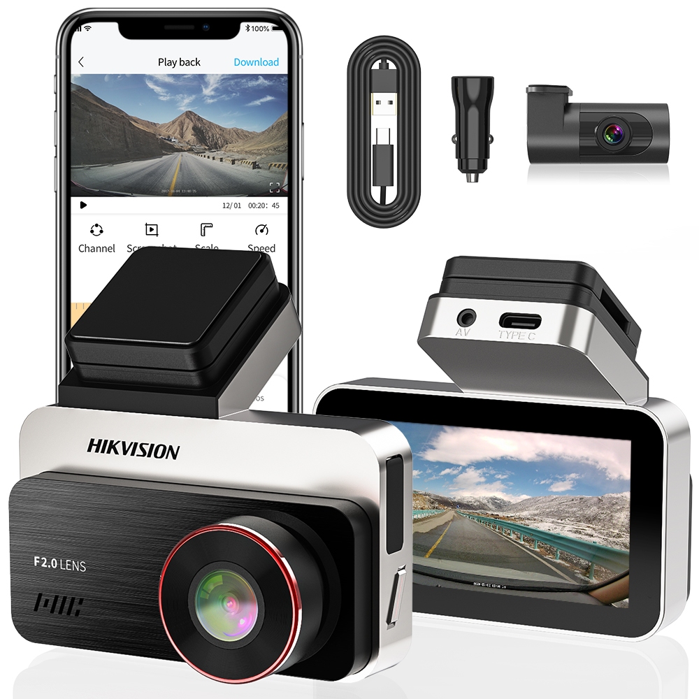 HIKVISION C200S Dash Cam 1080P Typec Full HD Car Camera บันทึกขณะจอดรถ ...