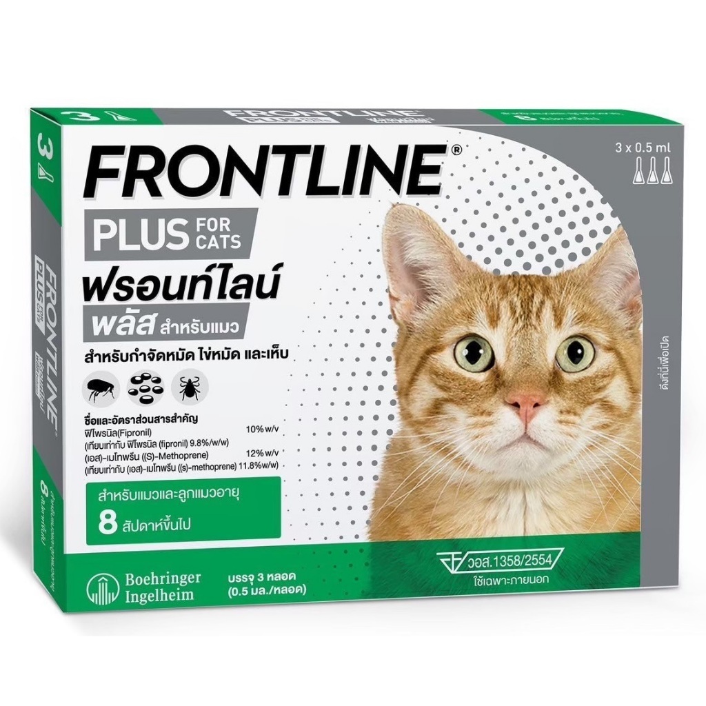 +ล็อตใหม่+ Frontline Plus Cat (ยานอก) Exp.05/2027 ฟร้อนท์ไลน์พลัส แมว ...