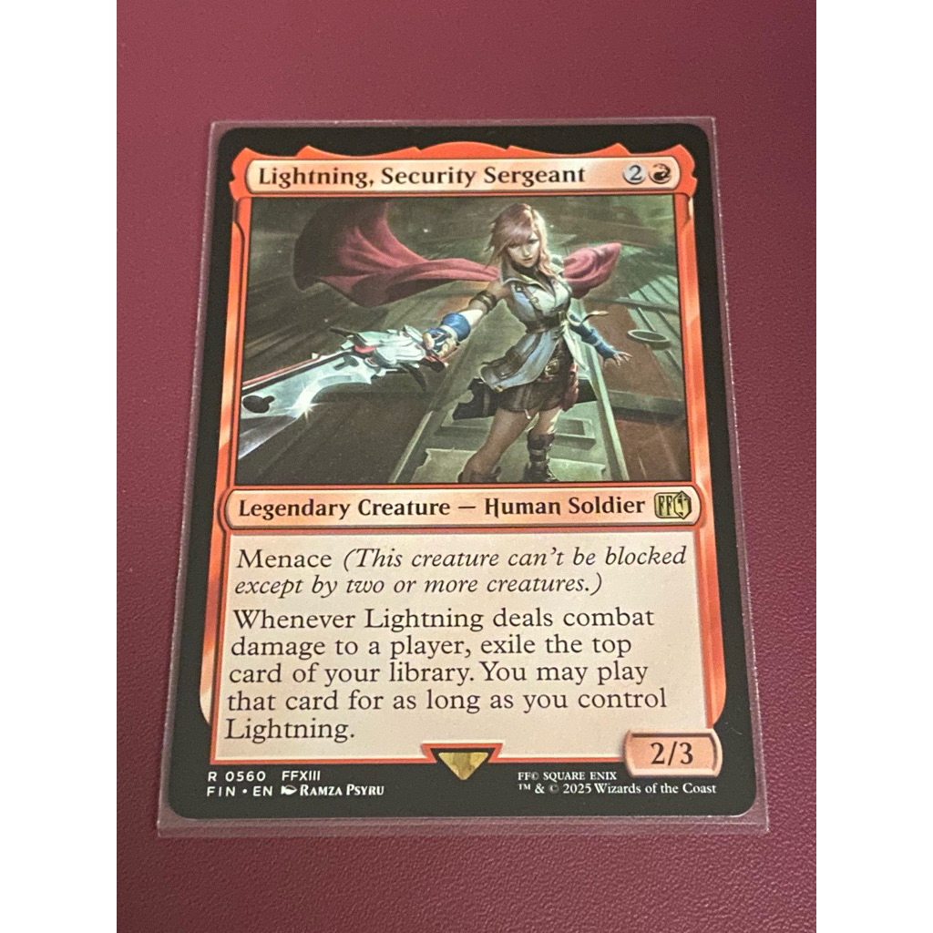 [MTG][FIN] Final Fantasy: Lightning, Security Sergeant การ์ดแท้ Magic The Gathering | Shopee ...